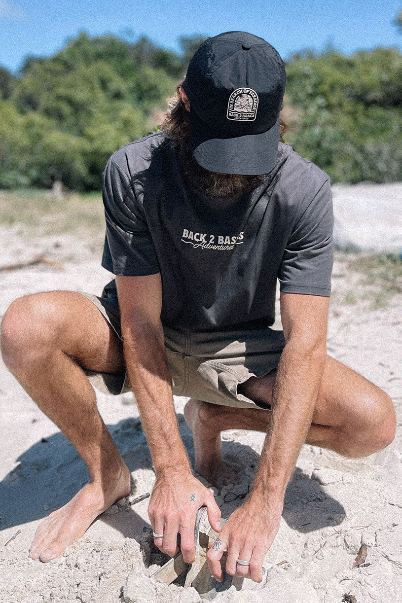 In Search Of Paradise Unstructured Hat - Black – B2B Adventures
